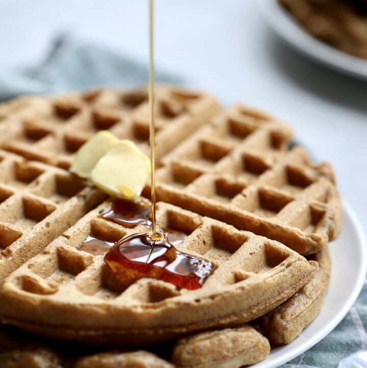 Vegan Whole Grain Waffles - The Conscientious Eater